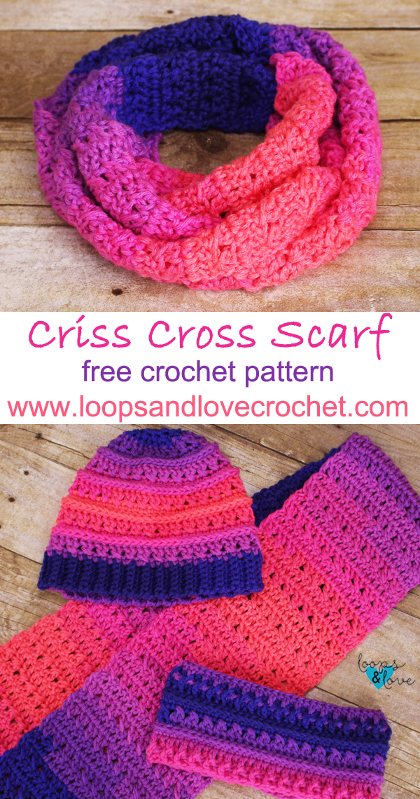 Criss Cross Scarf Loops & Love Crochet