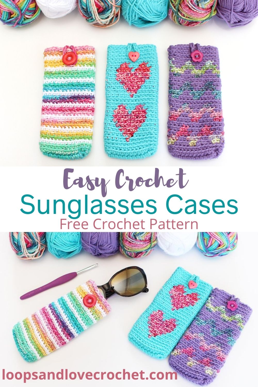 Easy Sunglasses Cases - Free Crochet Pattern Loops & Love Crochet