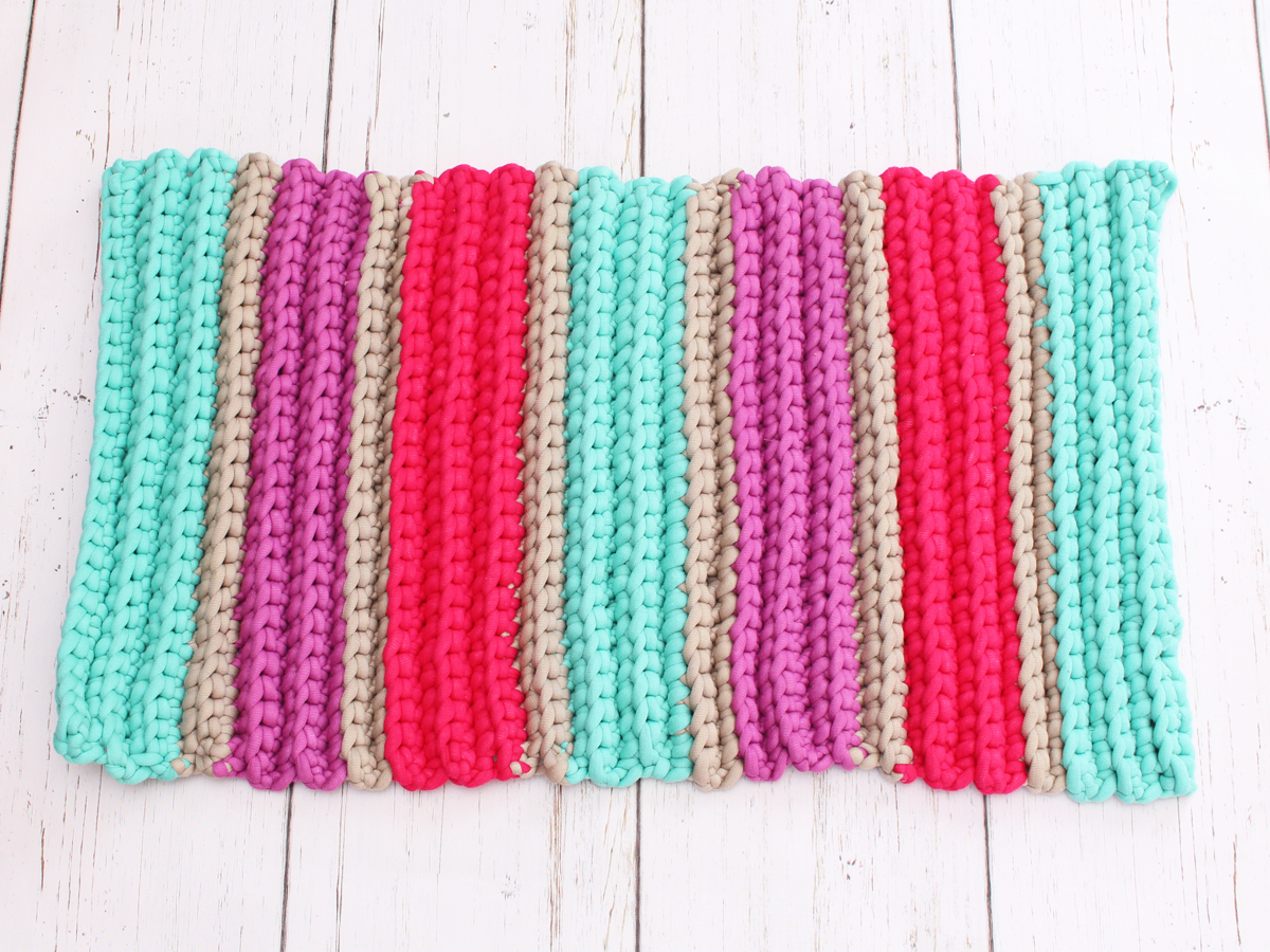 Easy Crochet Bath Mat - Free Crochet Pattern Loops & Love Crochet