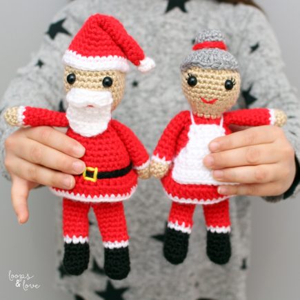 Mini Santa Amigurumi - Free Crochet Pattern Loops & Love Crochet