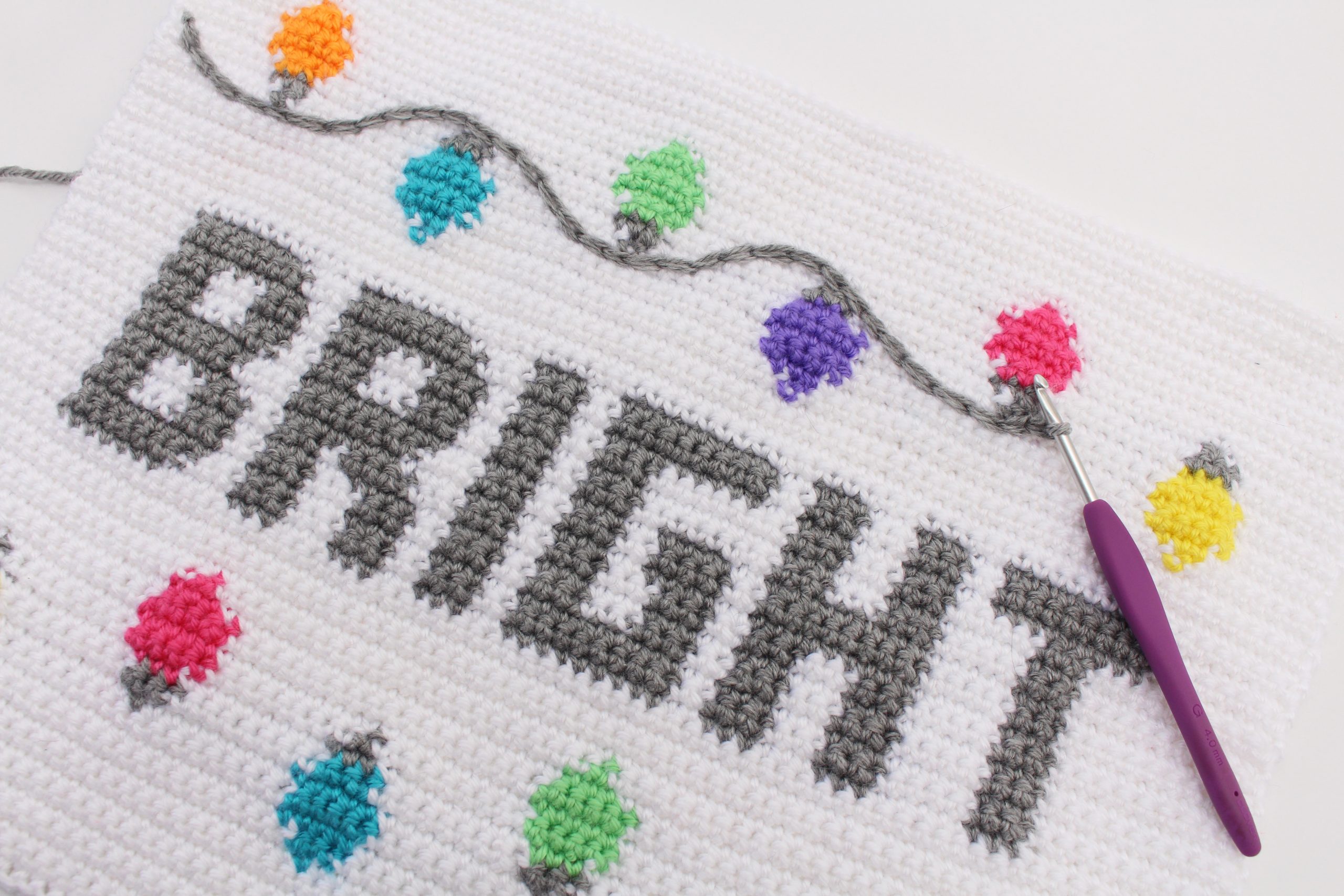 Crochet Bright Pillow - Free Crochet Pattern Loops & Love Crochet