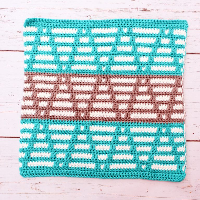 Mosaic Triangles Pillow - Free Crochet Pattern Loops & Love Crochet