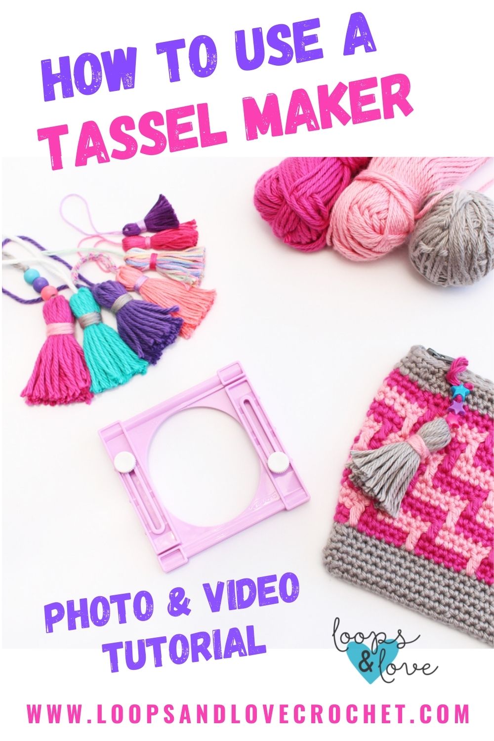 Clover Tassel Maker Tutorial - Tassels Made Easy Loops & Love Crochet