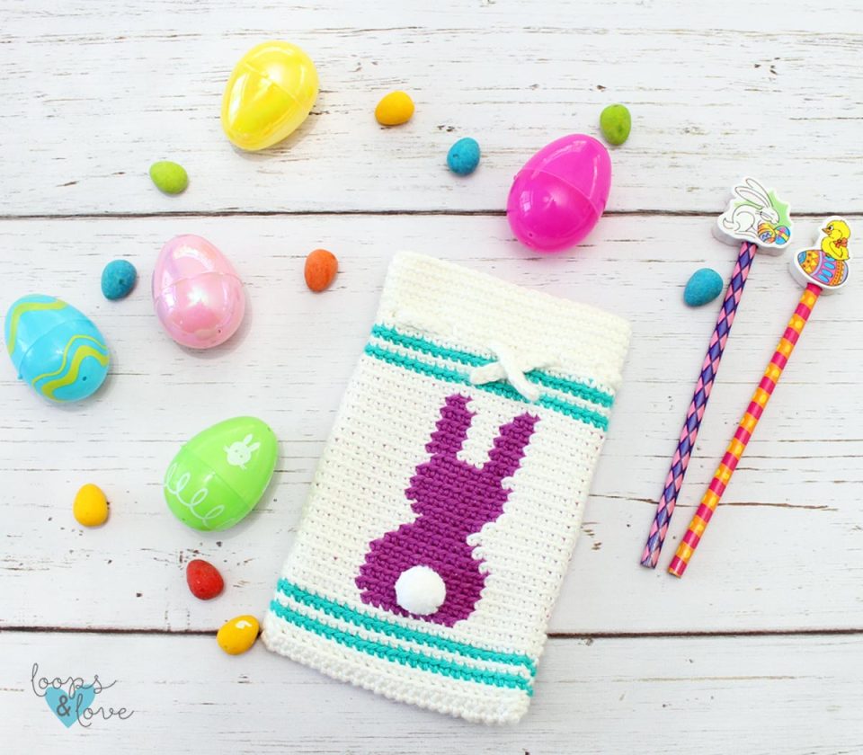 Free Crochet Easter Bunny Bag Loops & Love Crochet