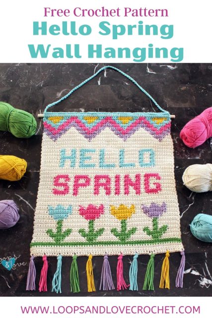 Spring Wall Hanging - Free Crochet Pattern Loops & Love Crochet