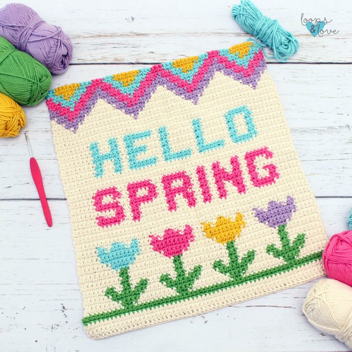 Spring Wall Hanging - Free Crochet Pattern Loops & Love Crochet