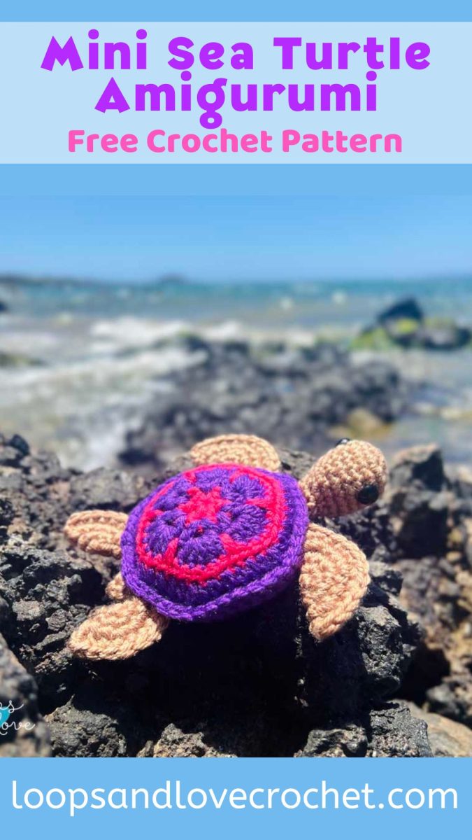 Mini Sea Turtle Amigurumi - Free Crochet Pattern Loops & Love Crochet
