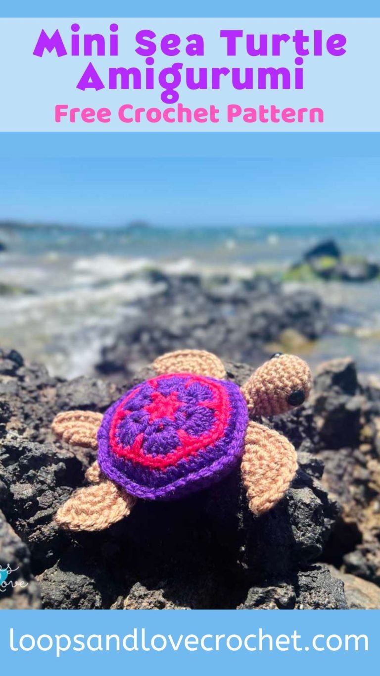 Mini Sea Turtle Amigurumi - Free Crochet Pattern Loops & Love Crochet