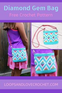 Diamond Gem Bag - Free Crochet Pattern Loops & Love Crochet