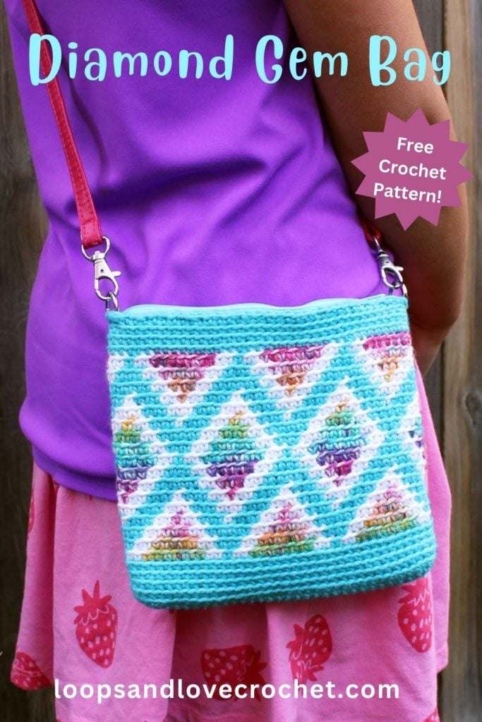 Diamond Gem Bag - Free Crochet Pattern Loops & Love Crochet