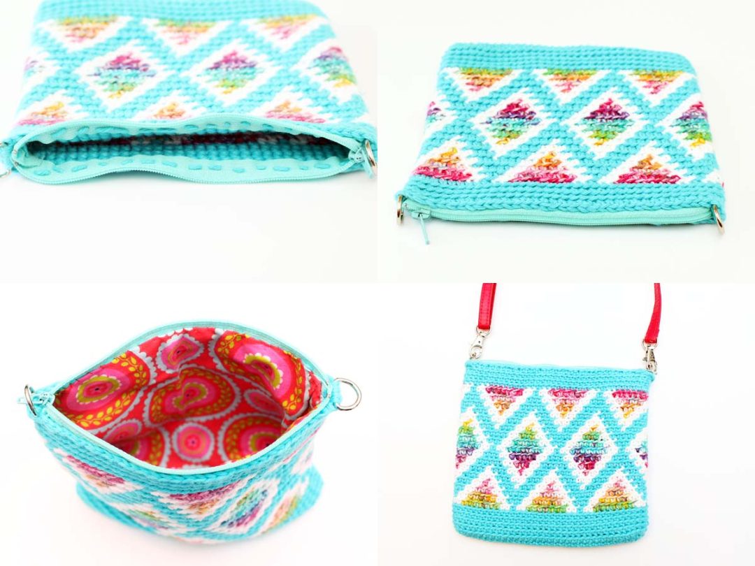 Diamond Gem Bag - Free Crochet Pattern Loops & Love Crochet